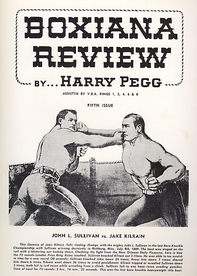 Boxiana Review #5 1969 - John L. Sullivan vs. Jake Kilrain on Cover