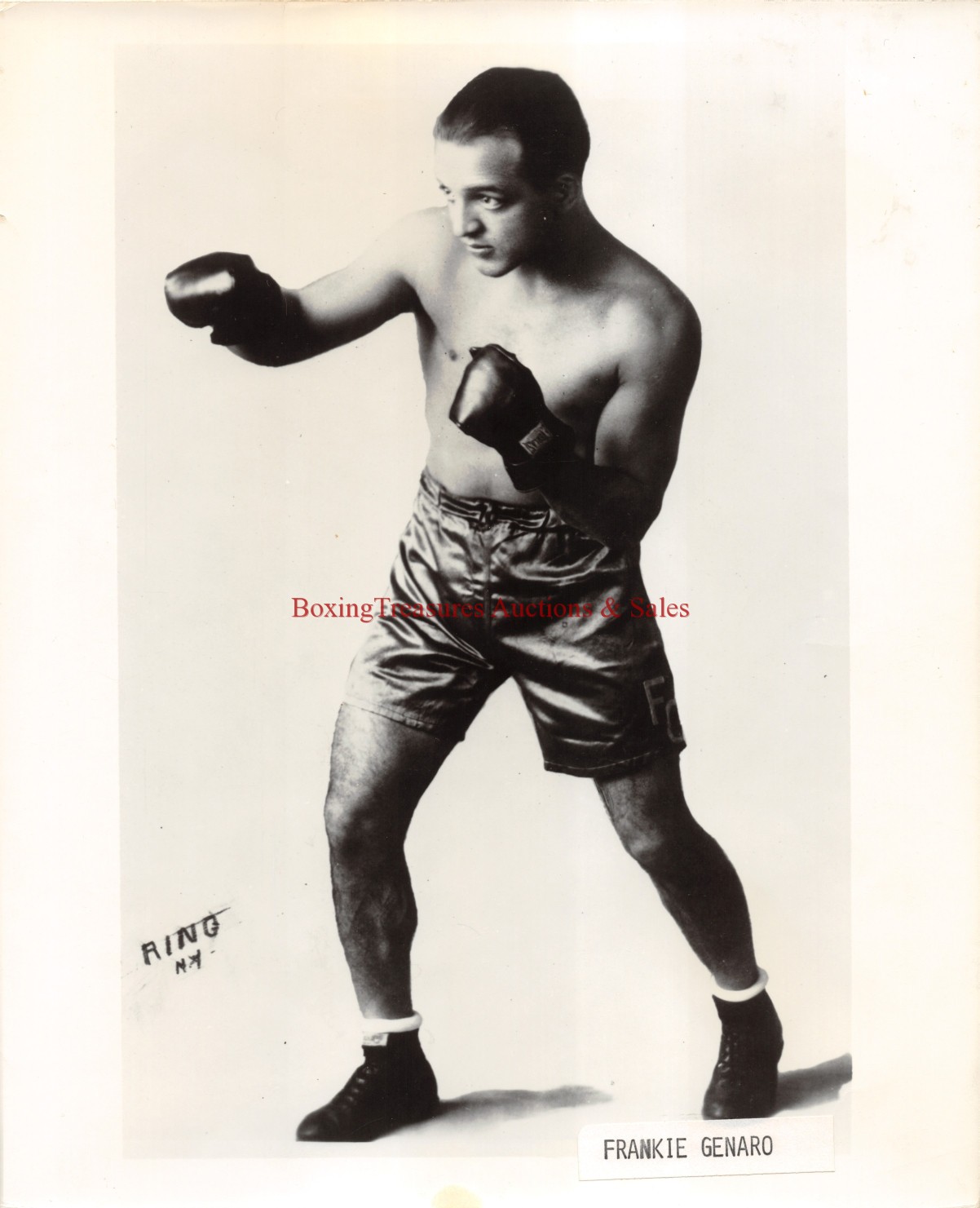 Boxing FRANKIE GENARO Photograph FLYWEIGHT CHAMPION Gold Medalist HOF'er