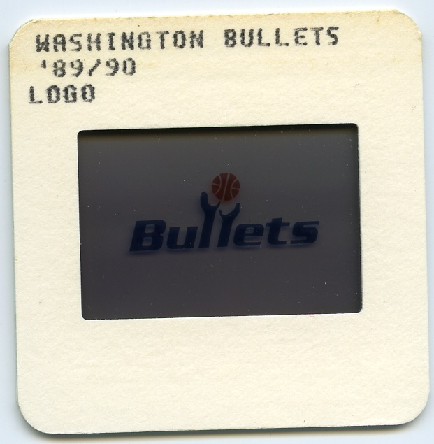 Bullets Logo - 1989-90 NBA Color Photo Slide - Washington Bullets