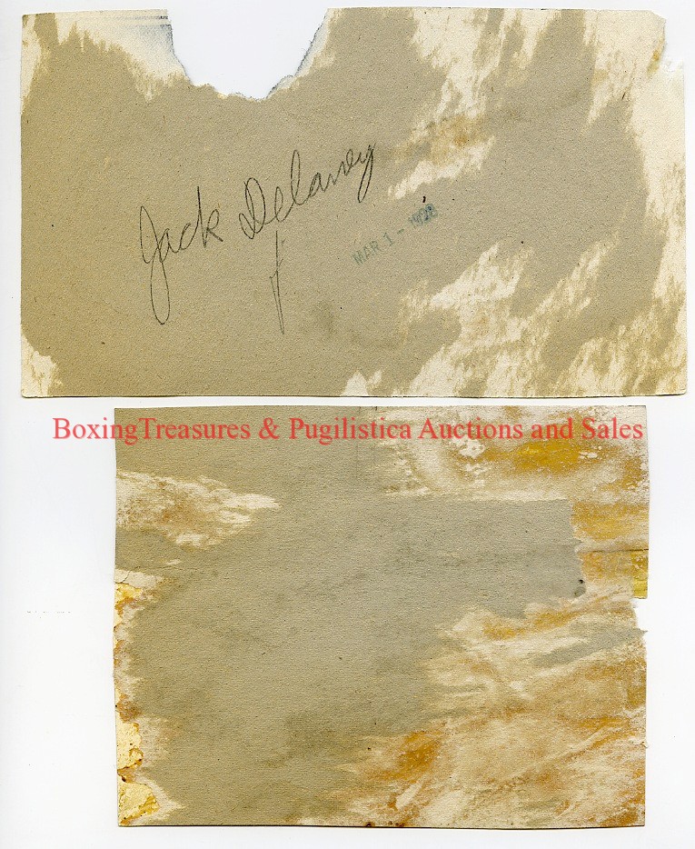 c. 1928 Boxing JACK DELANEY Lot (2) Vintage Photographs LHW CHAMPION HOF'er