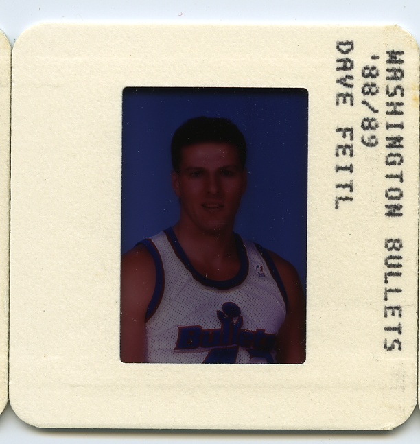 Dave Feitl - 1988-89 NBA Color Photo Slide - Washington Bullets