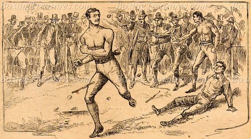 Deaf Burke vs. Samuel O'Rourke - Archive Print - c. 1837