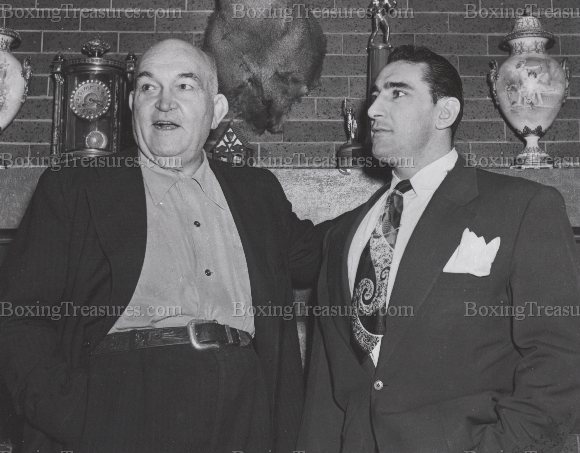 James J. Jeffries & Wrestler Antonino Rocca - Archive Photo - c. 1945