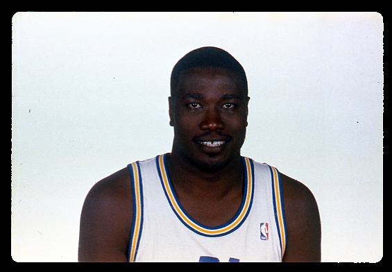 Larry Smith - 1988-89 NBA Color Photo Slide - Golden State Warriors