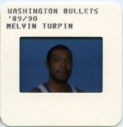 Mel Turpin - 1989-90 NBA Color Photo Slide - Washington Bullets