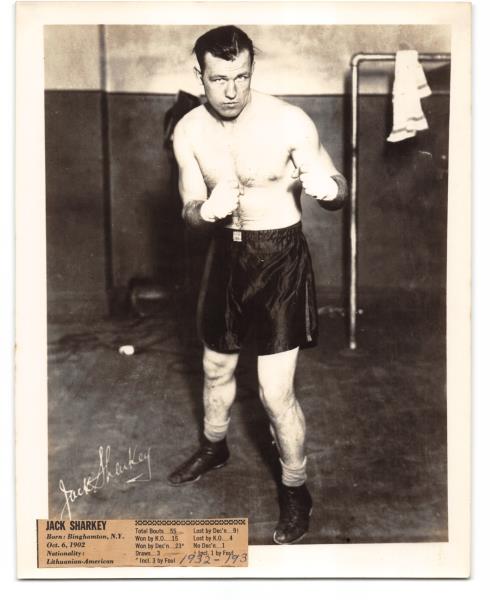 JACK SHARKEY Vintage Boxing Photograph HEAVYWEIGHT CHAMPION, HOF'er