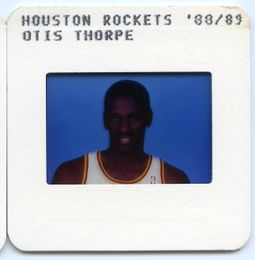 Otis Thorpe - 1988-89 NBA Color Photo Slide - Houston Rockets