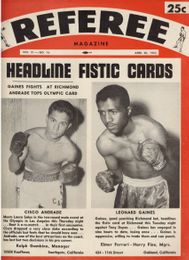 Referee Boxing Program / Magazine - 1955 April 30th - Cisco Andrade ...