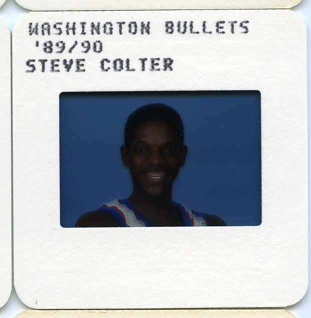 Steve Colter - 1989-90 NBA Color Photo Slide - Washington Bullets
