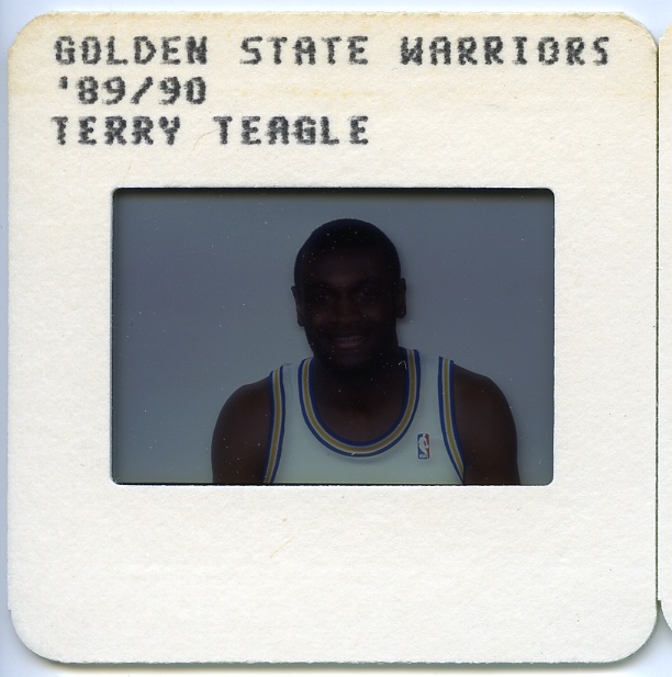 Terry Teagle - 1989-90 NBA Color Photo Slide - Golden State Warriors