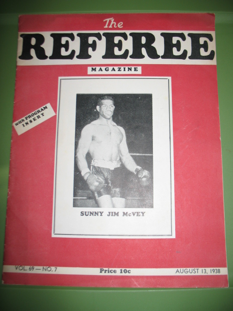 The Referee Magazine & Program - August 13, 1938 - Sunny Jim McVey