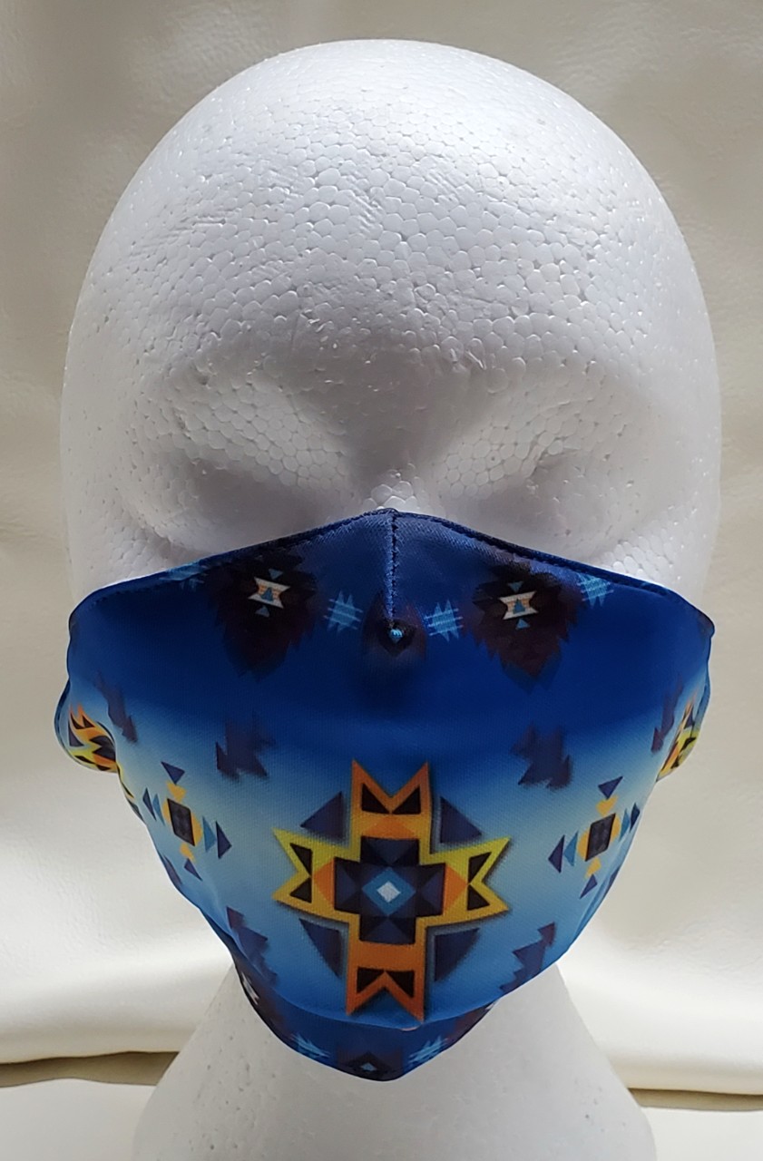 Half Face Mask Designs Blue