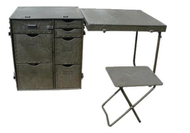 military wood field desk