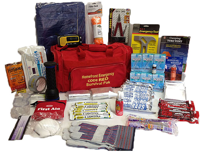 Code Red 3-Day Family EARTHQUAKE Grab "n" Go Kit | Homefront Emergency