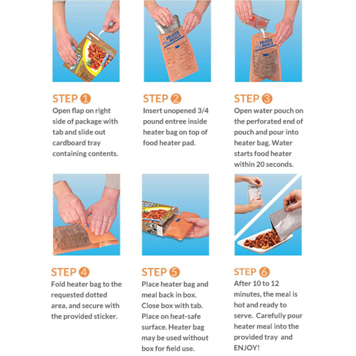 HeaterMeals EX Plus, 12 Assorted Meals Lunch/Dinner Entrees. Includes ...