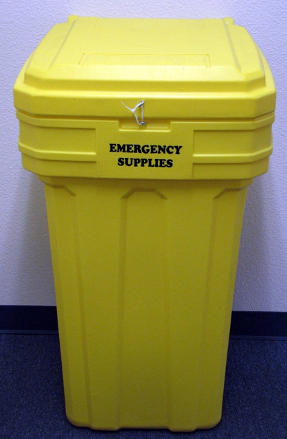 Large Survival Supplies Container on Wheels | Homefront Emergency