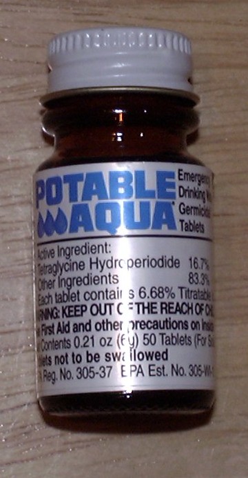 Potable Aqua Germicidal Water Purification Tablets 50 tabs.