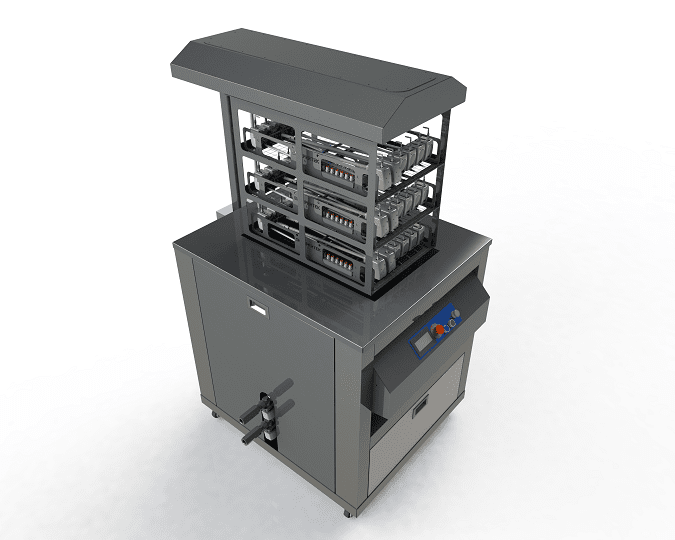 Multi-Tier Surgical Ultrasonic Cleaner for Cannulated Instruments
