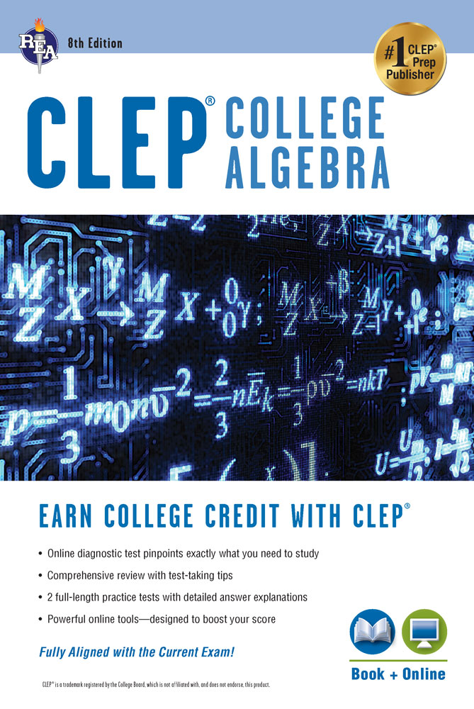 CLEP® College Algebra Book + Online