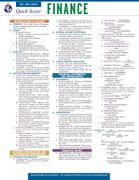 Finance - REA's Quick Access Reference Chart