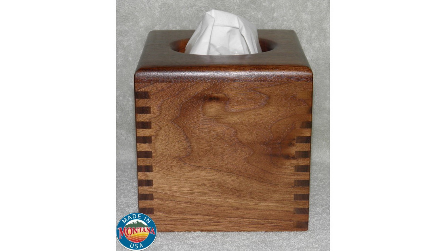 KLEENEX TISSUE BOX COVER, SOLID WALNUT. (0213201802)