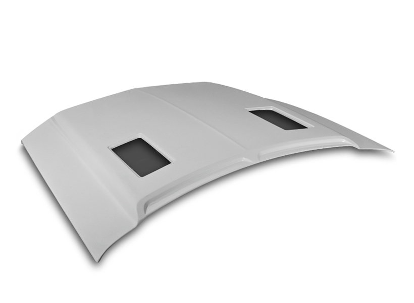 Mustang Type 4 Ram Air Hood with Billet Heat Extractors