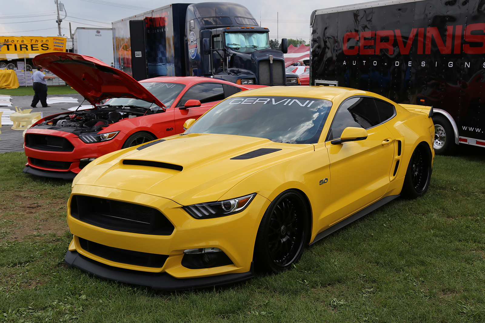 Mustang Hoods, 15-17 Mustang Stalker Hood - Cervinis