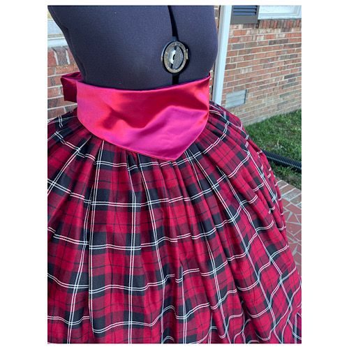 Black and Red Plaid Flannel Civil War Cape Set