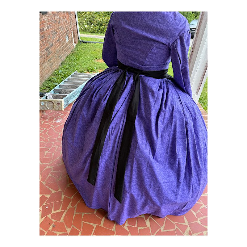 Black Cotton Civil War Pinner Apron Misses Plus Sizes