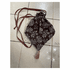 Brown w/Natural Floral Civil War Reticule/Purse