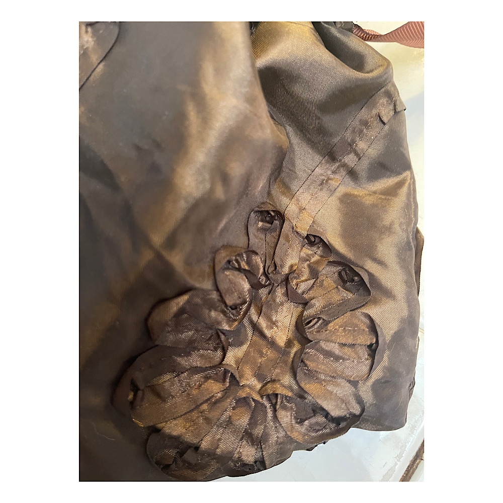 Chocolate Brown Ribbon Taffeta Civil War Reticule/Purse