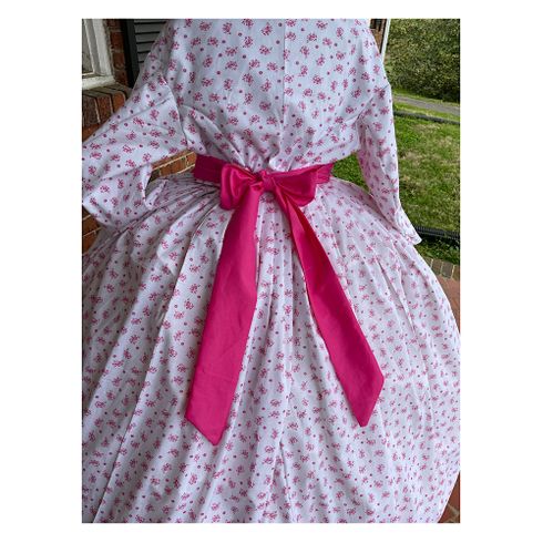 Dark Rose Cotton Civil War Pinner Apron