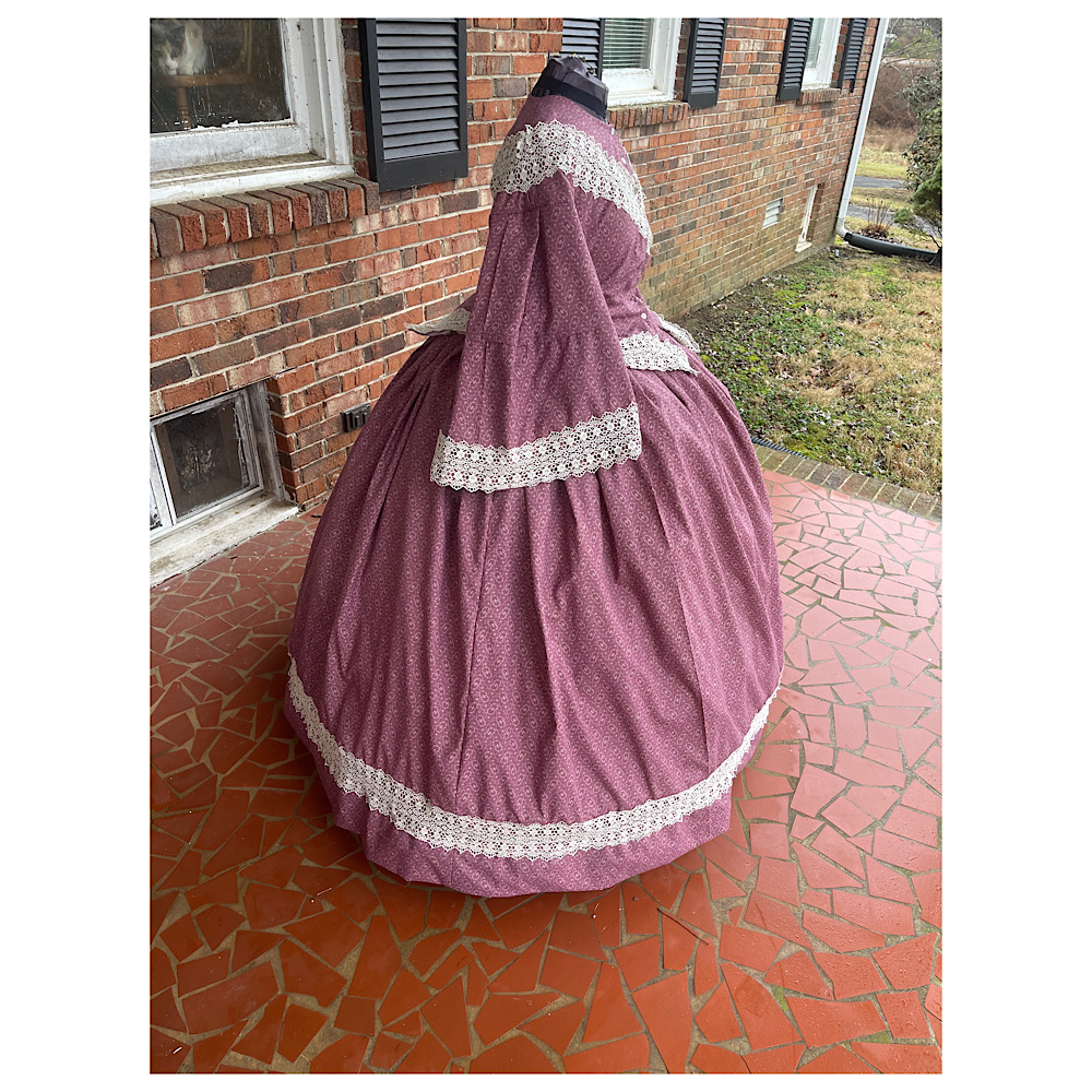 Mauve Floral Scrol Plus Size civil War Better Day Dress-44