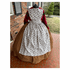 Natural w/Brown Floral Civil War Pinner apron