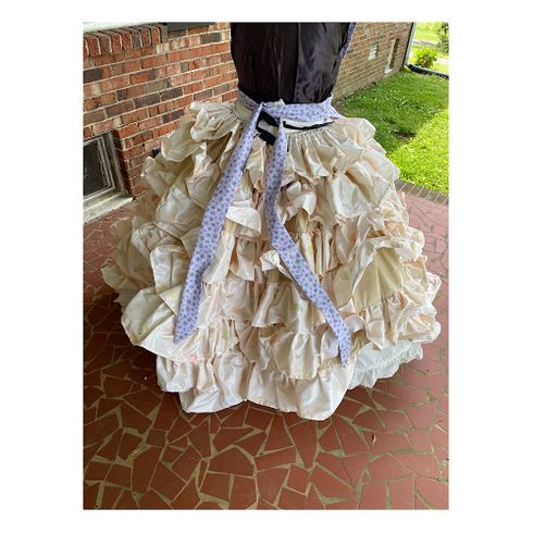 Purple on Purple Floral Civil War Pinner Apron