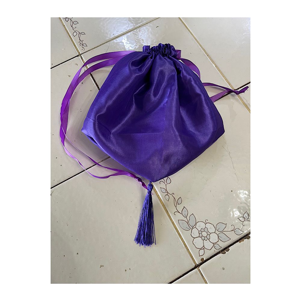 Purple Taffeta Civil War Reticule w/Tassel