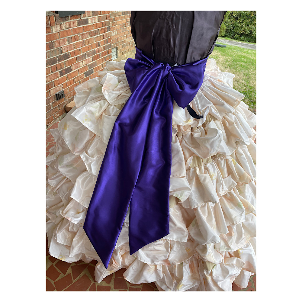 Rich Purple Satin Single Point Medici Civil War Sash