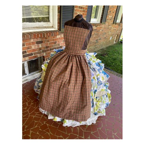 Tea Stained Patriotic Civil War Pinner Apron