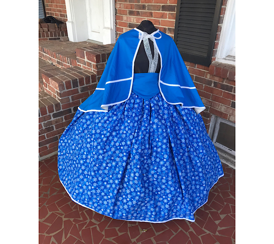 Whimsical Snow Flake Ms. Clause Dress/Cape Set