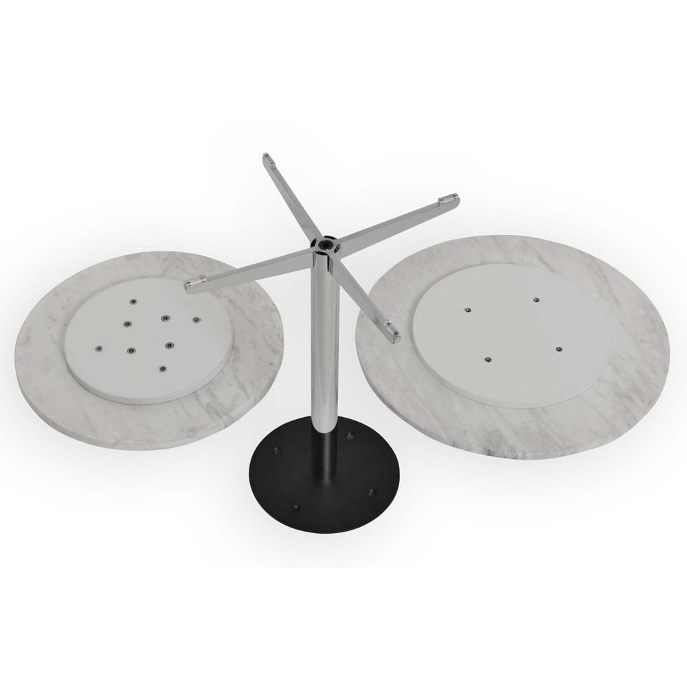 15" Diana Chrome Coffee Table Post+Base - Modern In Designs