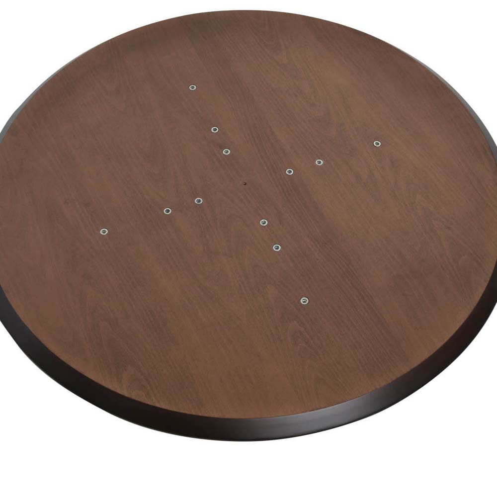 40" Walnut Veneer Finish Wood Round Table Top - Modern In Designs