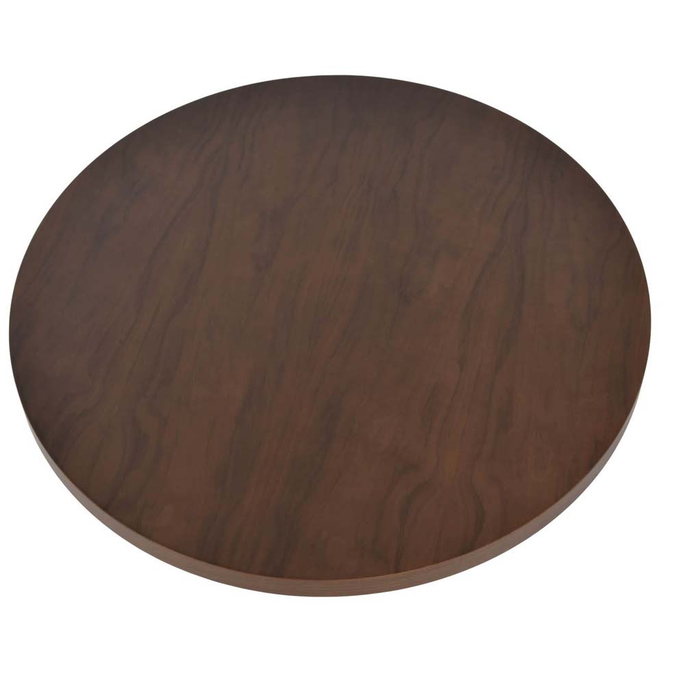 40" Walnut Veneer Finish Wood Round Table Top - Modern In Designs