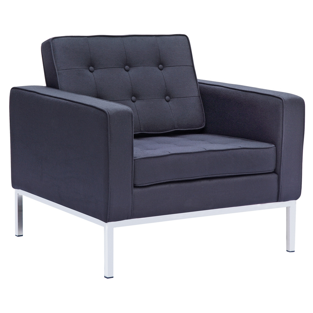 Button Arm Chair in Wool - Modern In Designs