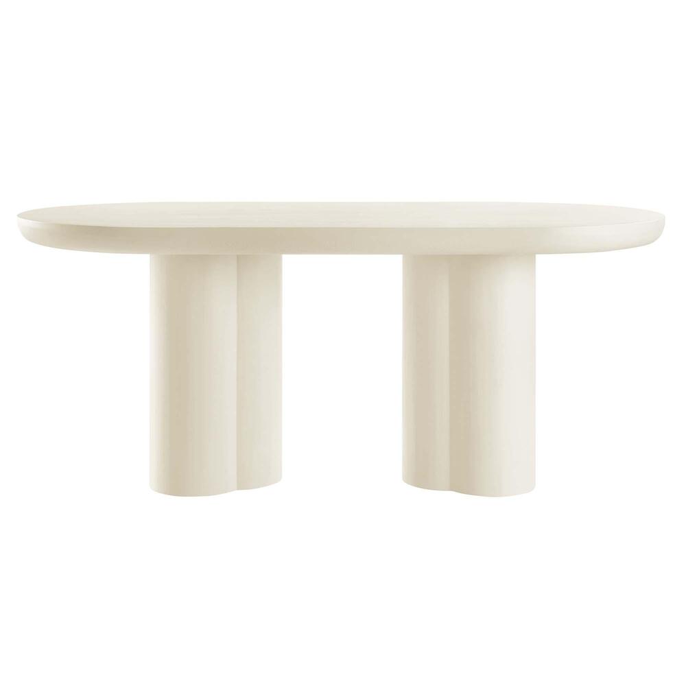 Caspian 72" Oval Concrete Dining Table - Modern In Designs