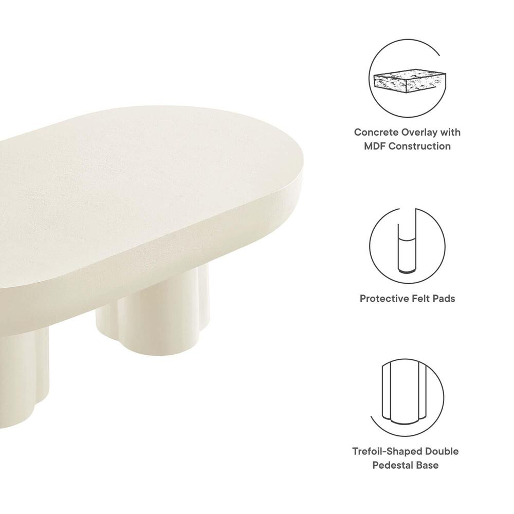 Caspian Oval Concrete Coffee Table - Modern In Designs