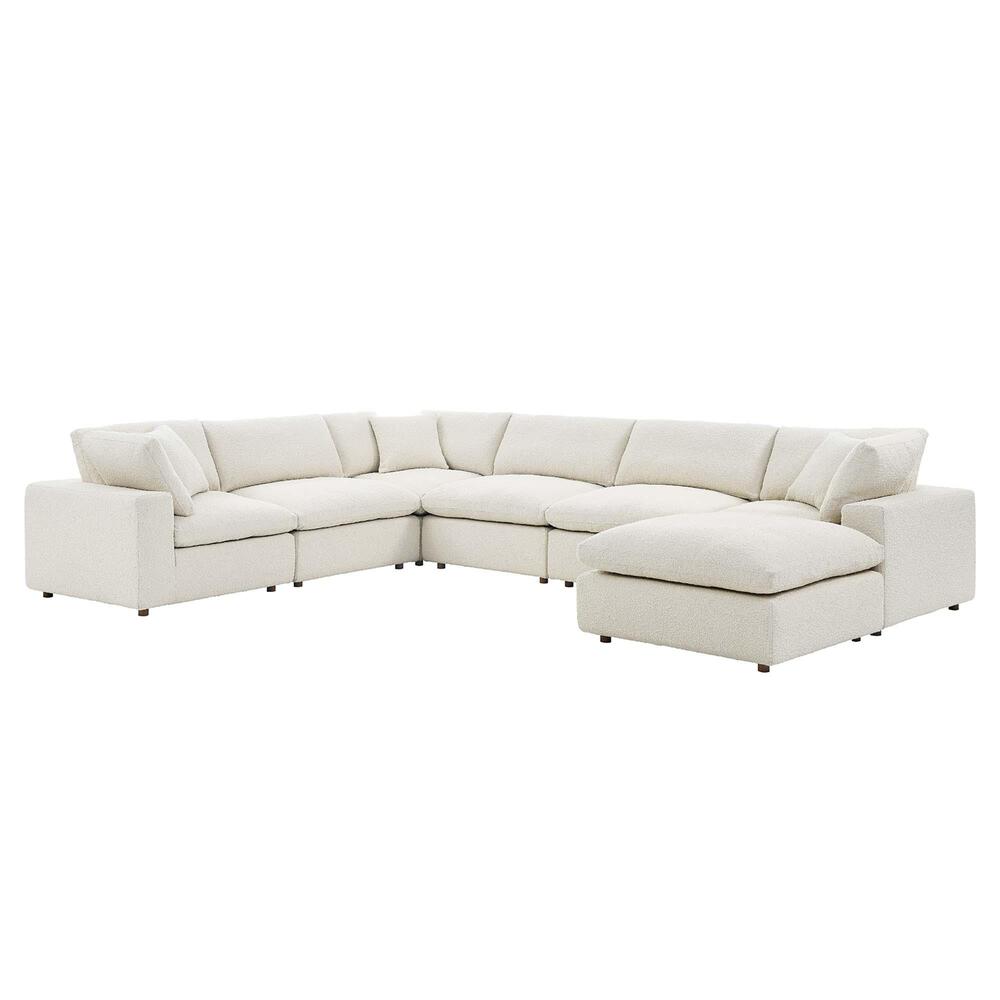 Commix 7-Piece Down Filled Overstuffed Boucle Sectional Sofa - Modern ...
