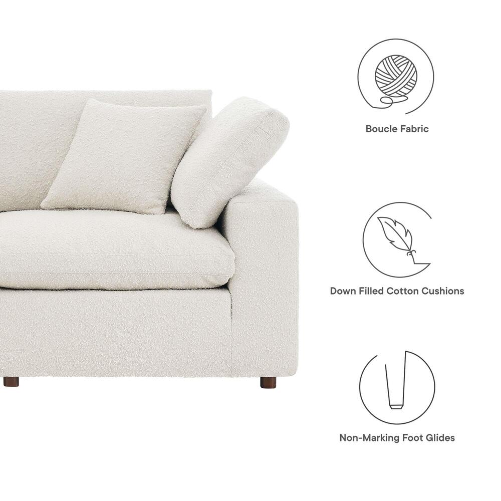 Commix 8-Piece Down Filled Overstuffed Boucle Fabric Sectional Sofa ...