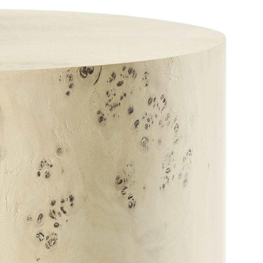 Cosmos 16" Round Burl Wood Side Table - Modern In Designs