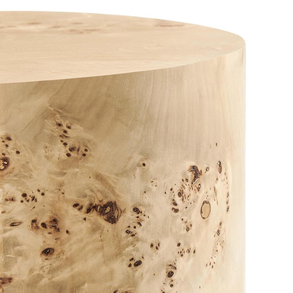 Cosmos 16" Round Burl Wood Side Table - Modern In Designs
