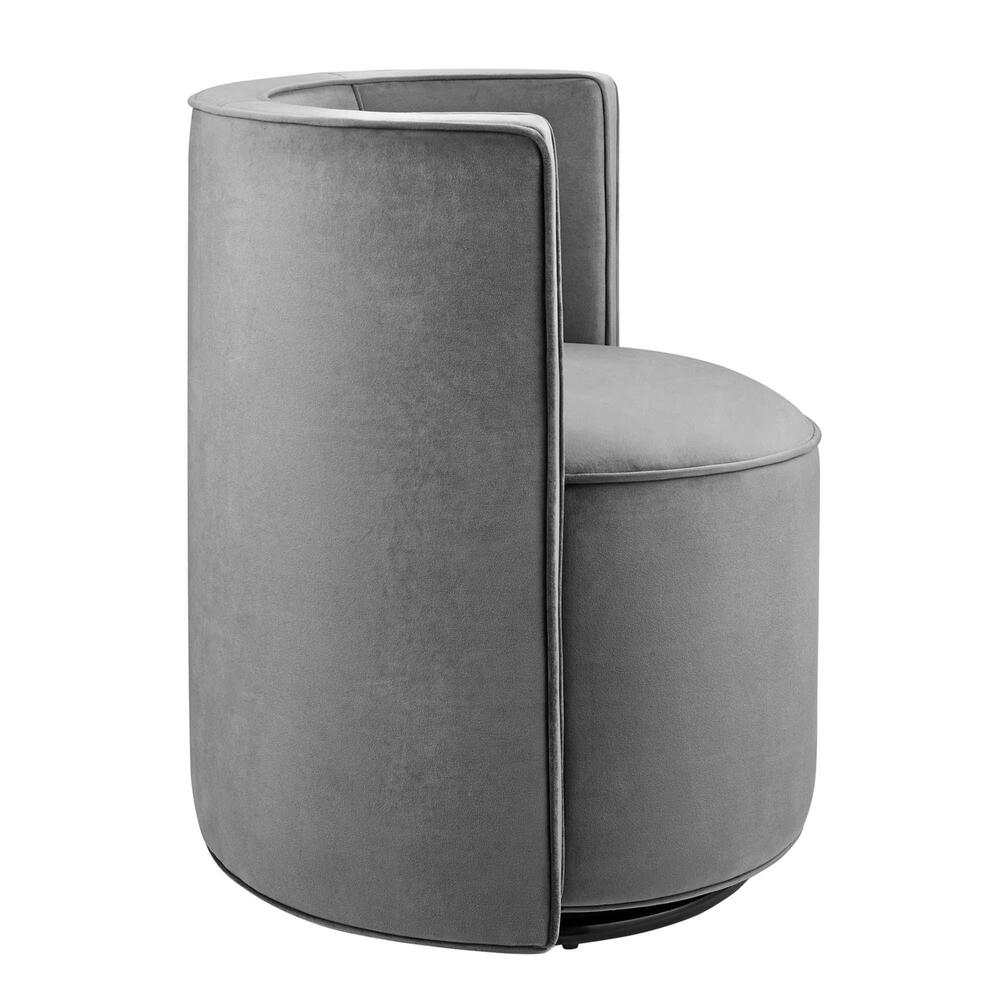 Della Performance Velvet Fabric Swivel Chair - Modern In Designs
